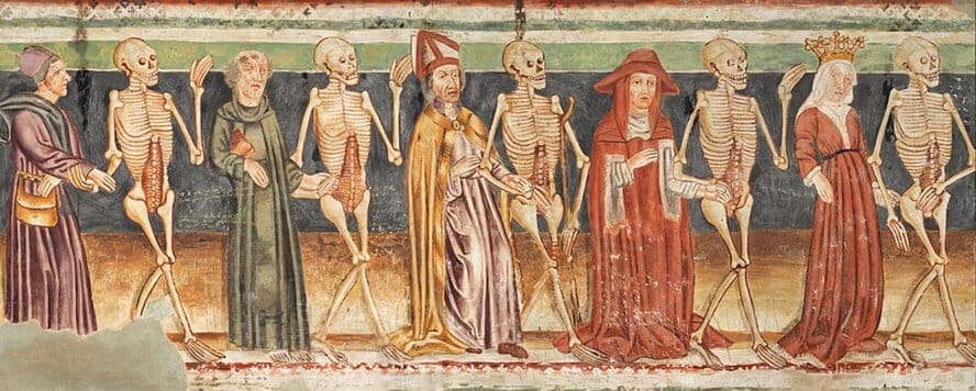 Black Death Art Skeleton